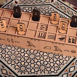 Authentic Egyptian Senet Game Ancient Strategy Board Game With Detailed ...