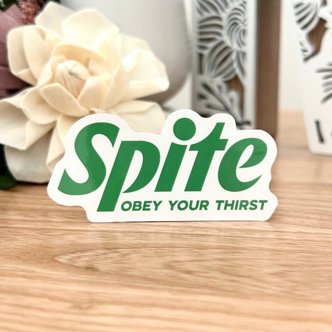 Spite Vinyl Sticker – Funny Soda Parody Decal - Etsy