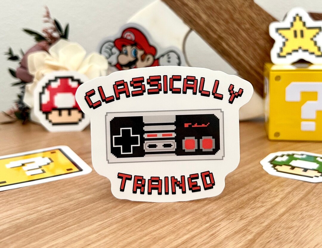Classically Trained Vintage Nintendo Controller Vinyl Sticker - Hand ...