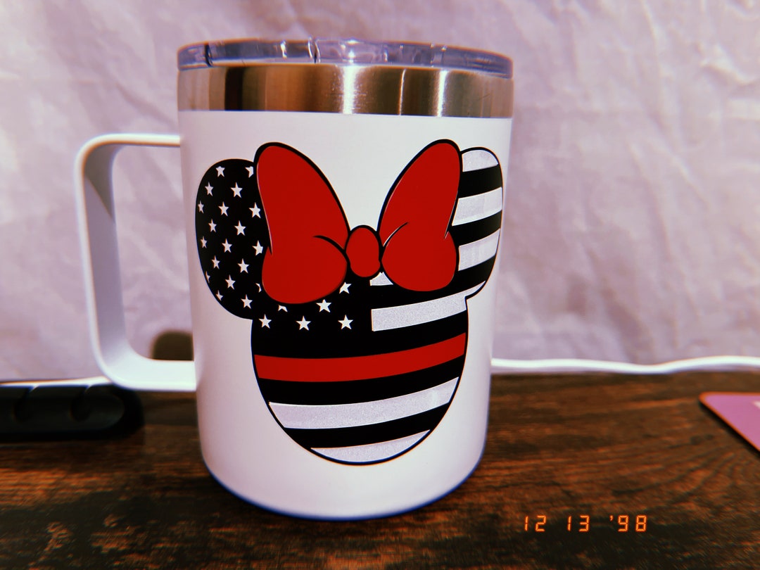Firefighter Minnie/mickey Mouse Coffee Mug - Etsy