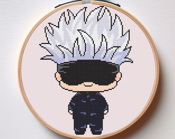 Sukuna Cross Stitch Pattern | Cross Stitch Template Sukuna Ryomen From ...