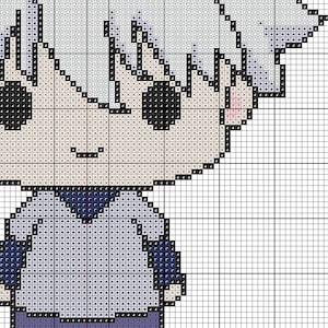 Anime Cross Stitch Pattern Set of 6 Hunter Chibi Styled Characters PDF ...
