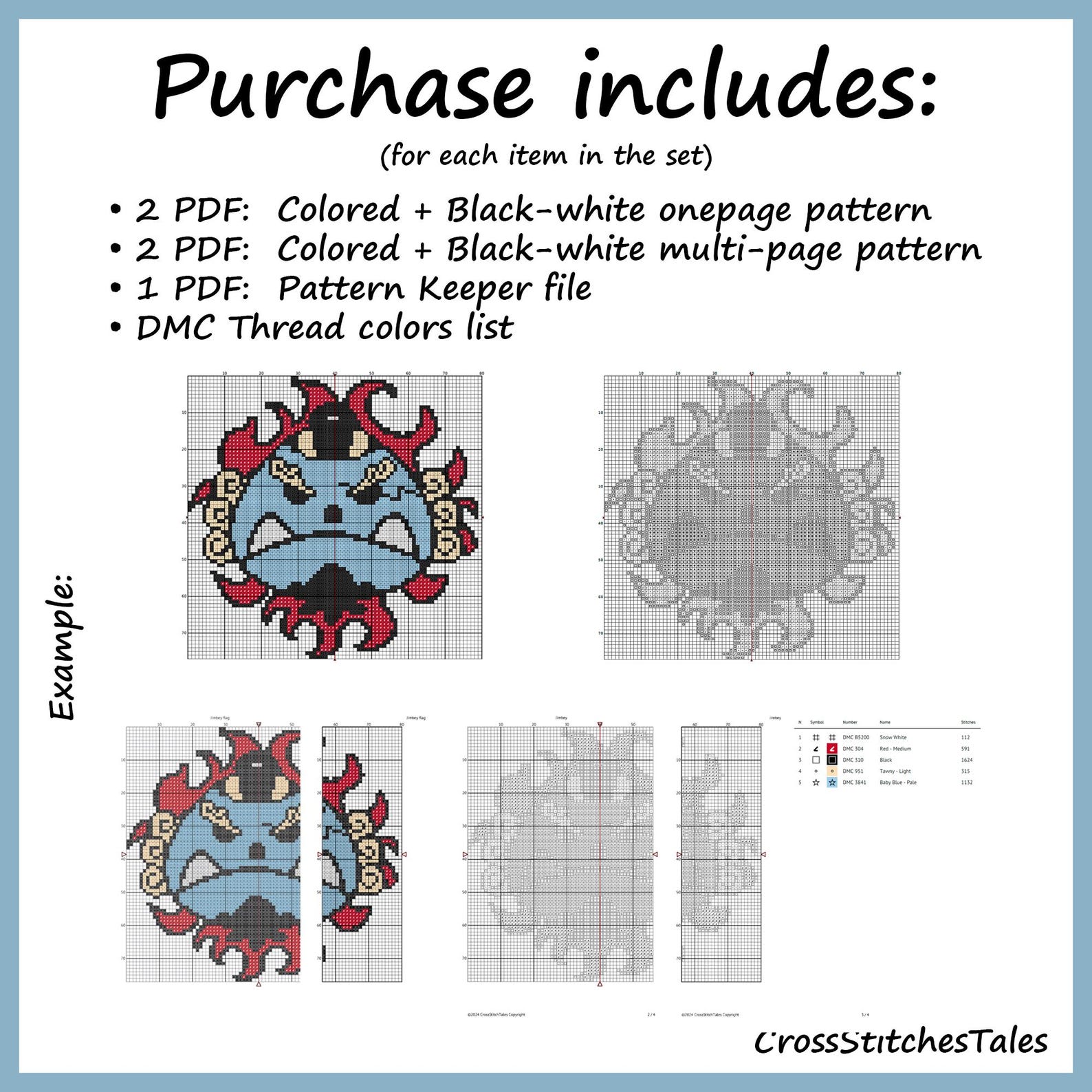 Anime Cross Stitch Pattern Set of 90+ Chibi Anime Characters PDF ...