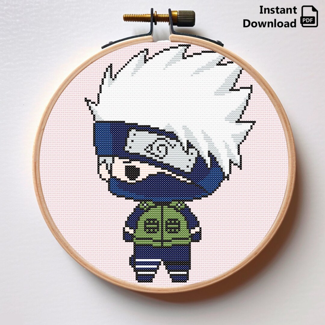Cross Stitch Anime Cross Stitch Pattern Cross Stitch Ninja Cross-stitch ...