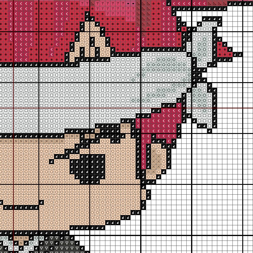 Anime Cross Stitch Pattern Set of 6 Swordmen Chibi Styled Characters ...