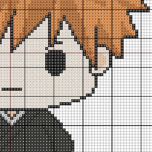 Anime Cross Stitch Pattern Set of 6 Swordmen Chibi Styled Characters ...