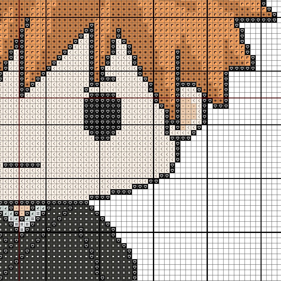 Anime Cross Stitch Pattern Set of 6 Swordmen Chibi Styled Characters ...