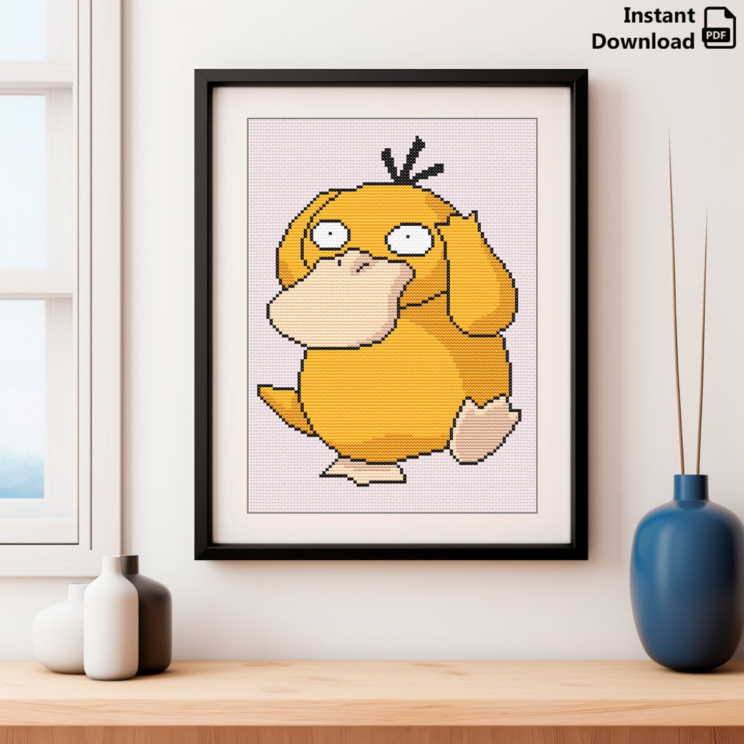 Psyduck Cross Stitch Pattern, Anime Pokemon (PDF) - Etsy Australia