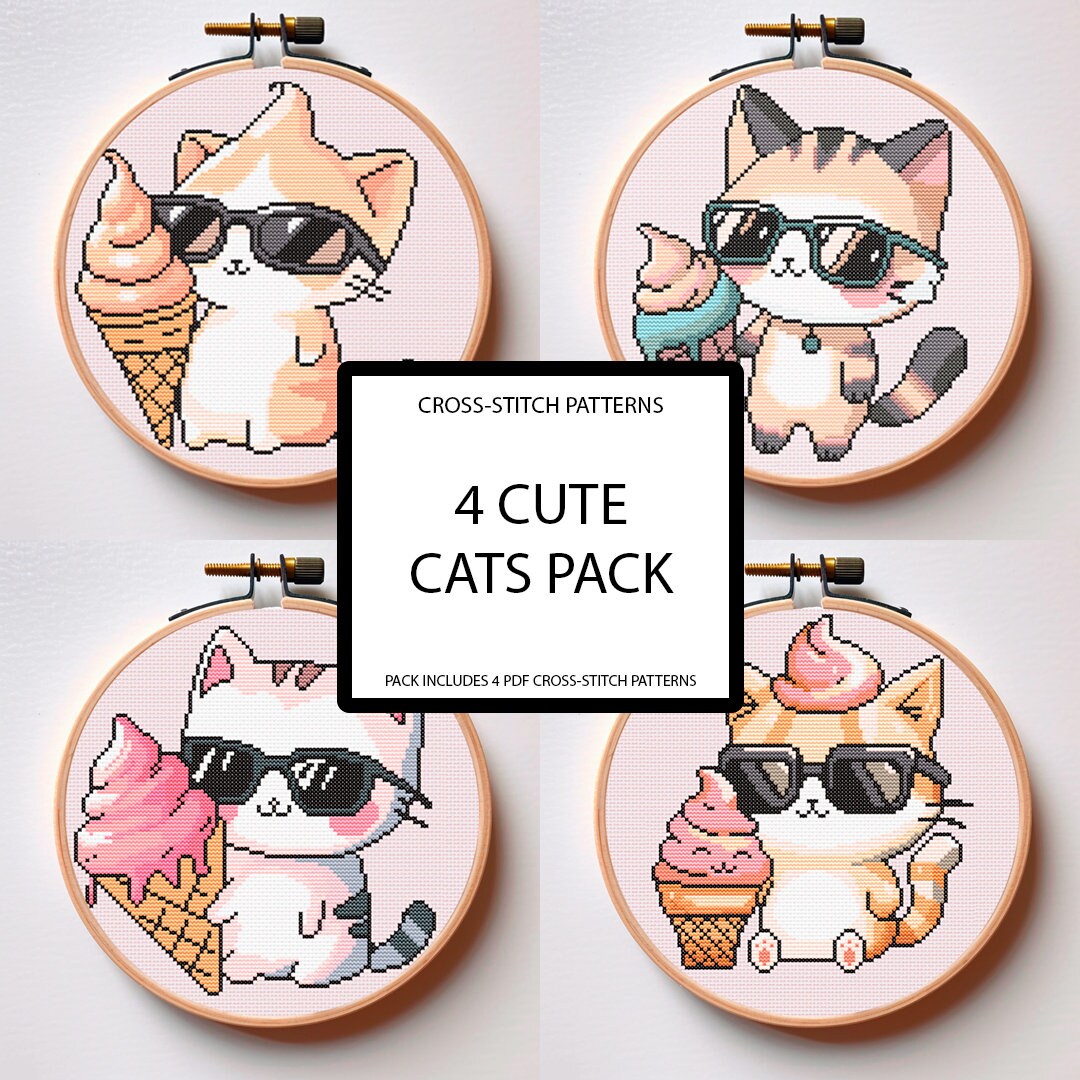 Cross Stitch Anime Cross Stitch Pattern Cross Stitch Cat Cross-stitch ...