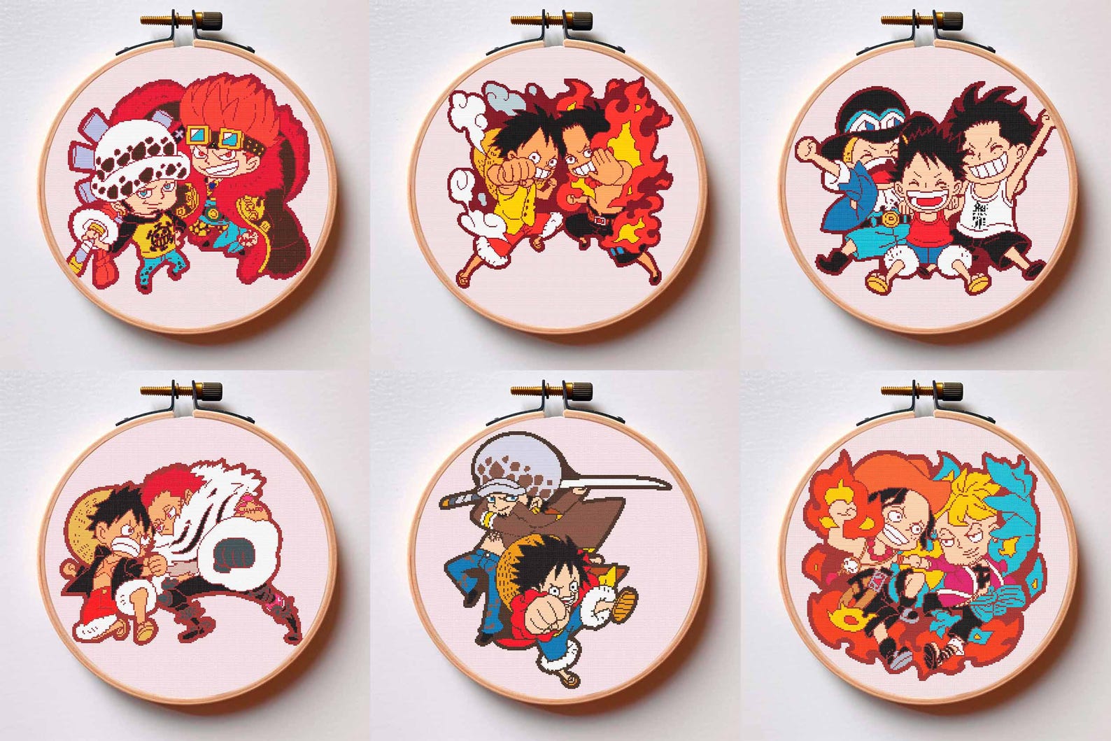 Anime Pirate Chibi Cross Stitch Pattern: 14 Character Set (PDF Download ...