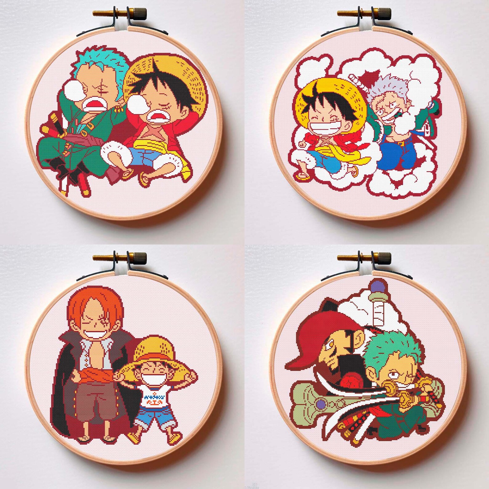 Anime Pirate Chibi Cross Stitch Pattern: 14 Character Set (PDF Download ...