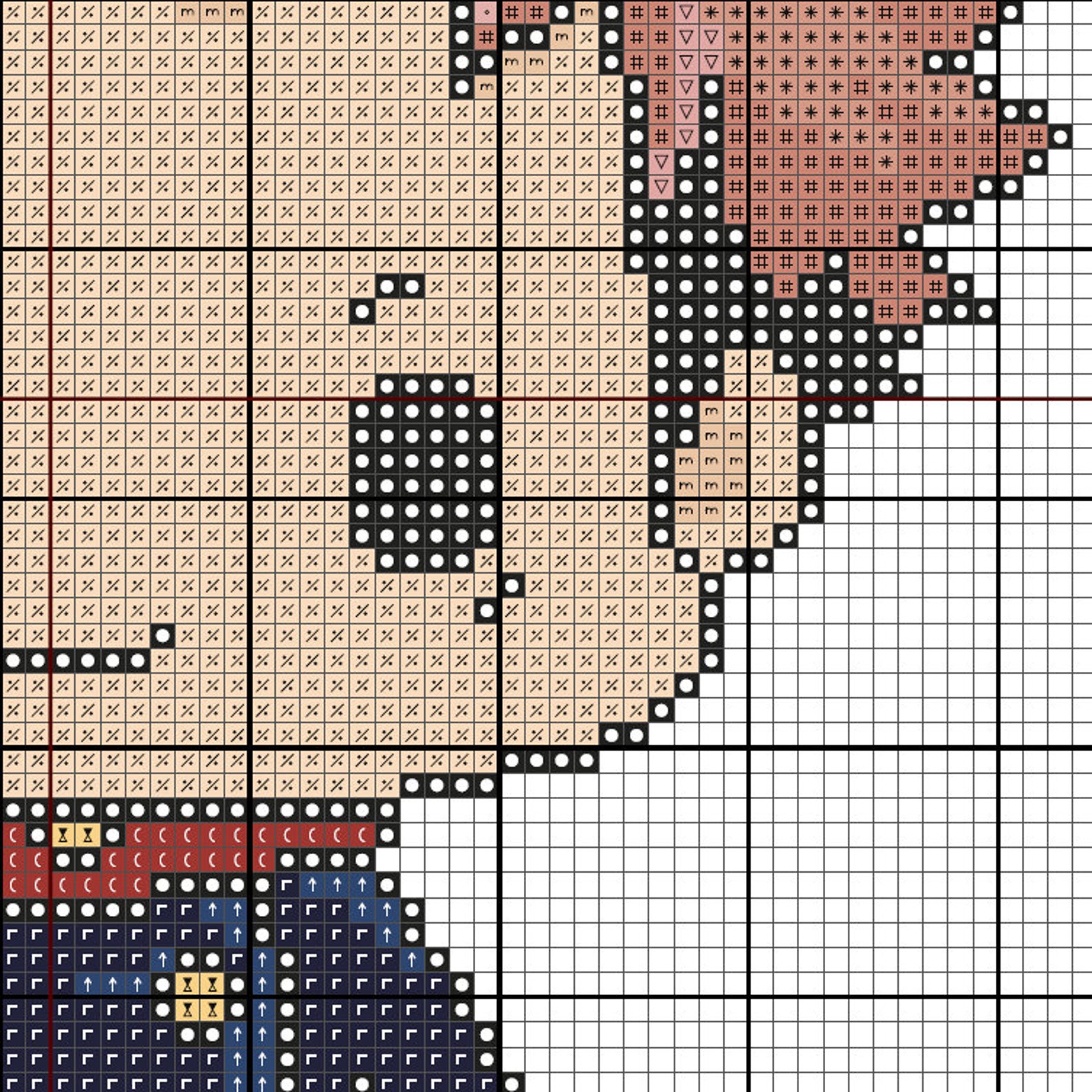Anime Cross Stitch Pattern Set of 8 Jujutsu Chibi Styled Characters PDF ...