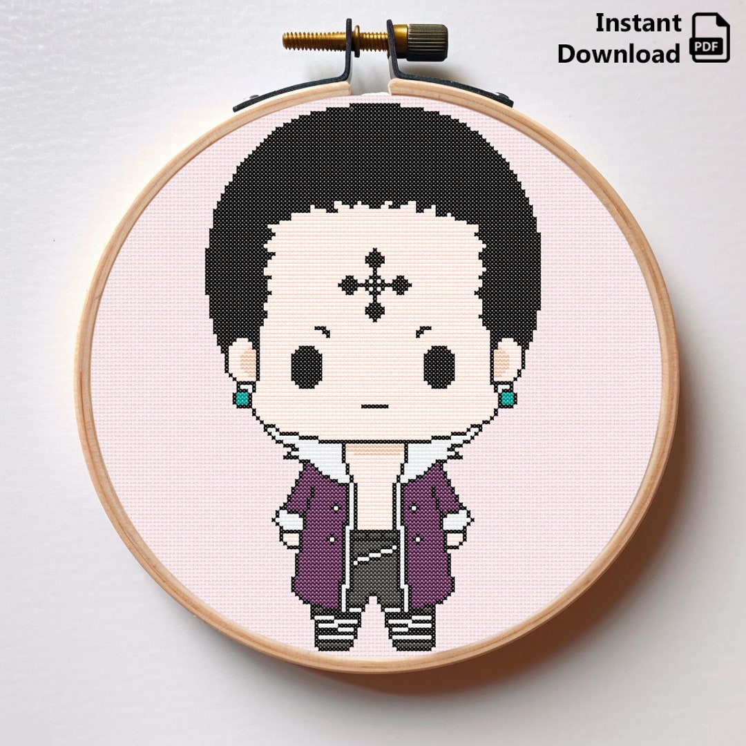 Chibi Anime Hunter Cross Stitch Pattern (PDF) - Etsy