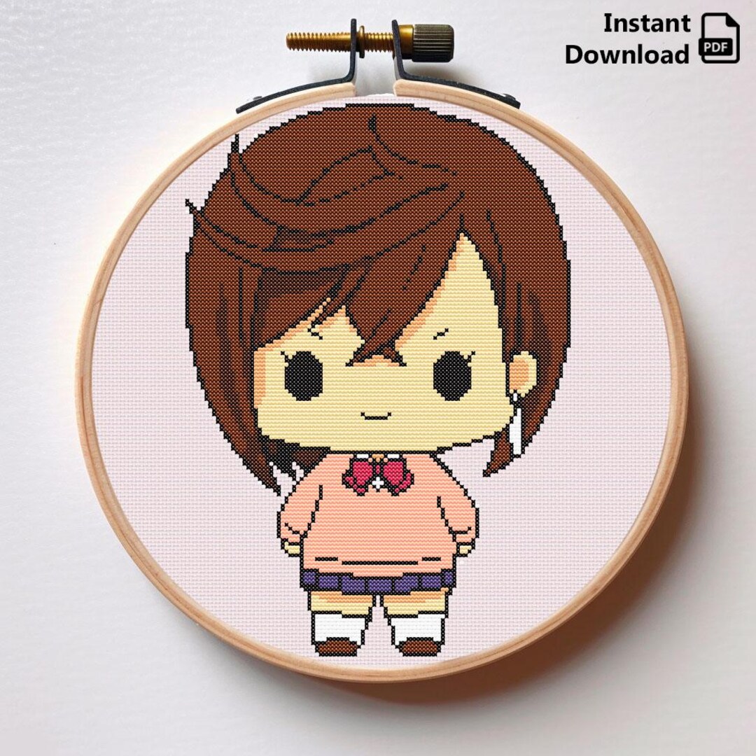 Cross Stitch Anime Cross Stitch Pattern Cross Stitch Momo Cross-stitch ...