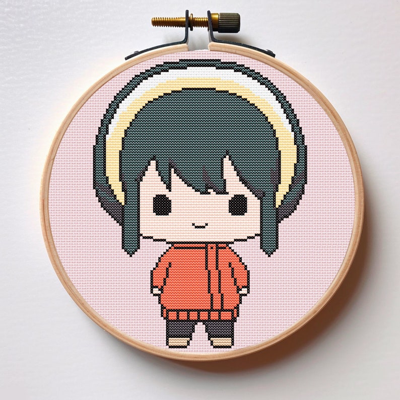 Anime Cross Stitch Pattern Set of 4 Spies Chibi Styled Characters PDF ...