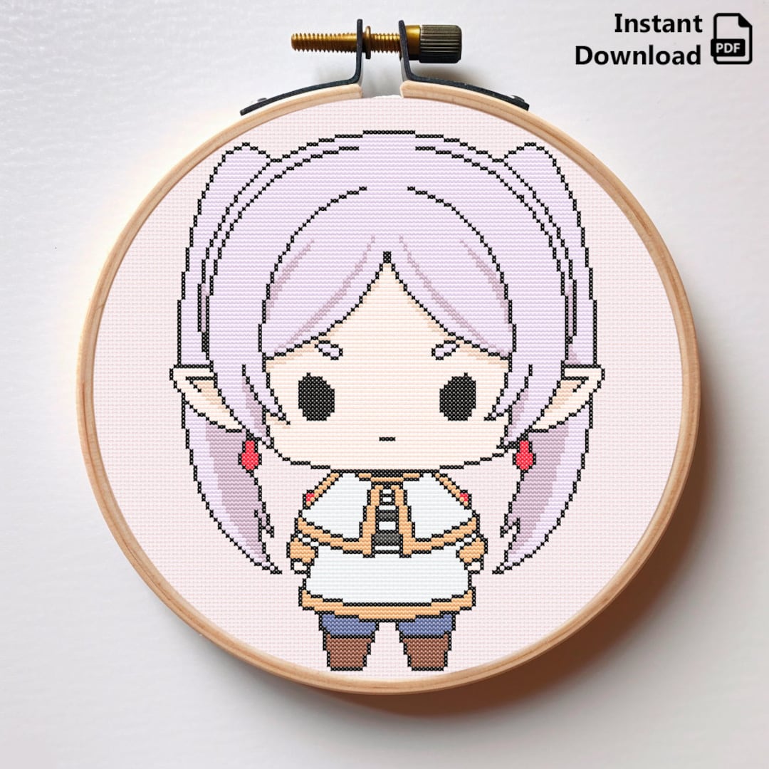 Anime Chibi Mage Cross Stitch Pattern (PDF) - Etsy