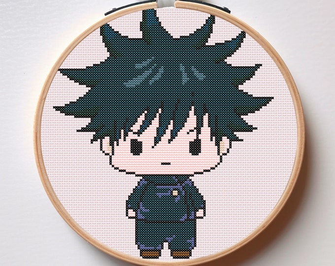 Sukuna Cross Stitch Pattern | Cross Stitch Template Sukuna Ryomen From ...