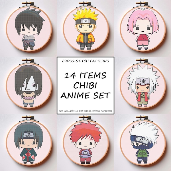 Anime Cross Stitch Kit - Etsy