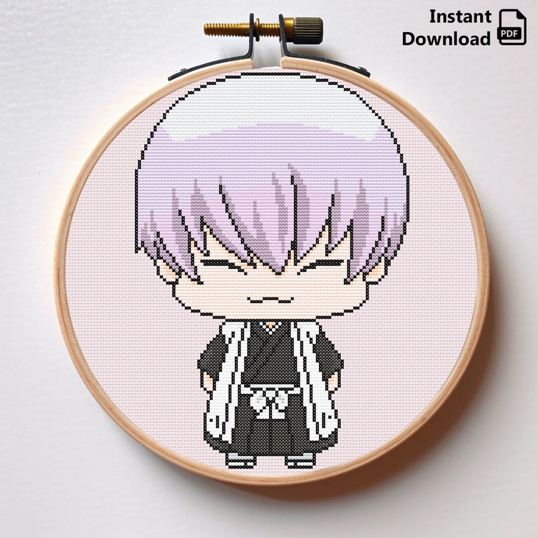 Anime Swordman Cross Stitch Pattern: Mascot Design (PDF) - Etsy