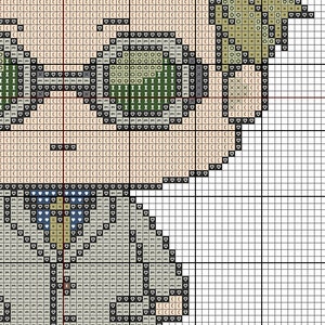 Anime Mascot Cross Stitch Pattern for Kids (PDF) - Etsy