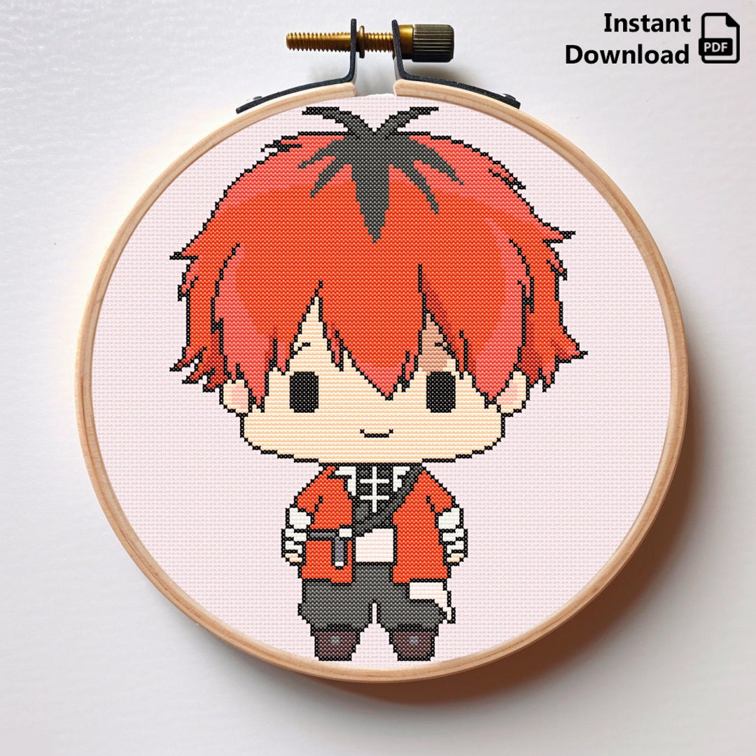 Anime Mage Chibi Cross Stitch Pattern (PDF) - Etsy