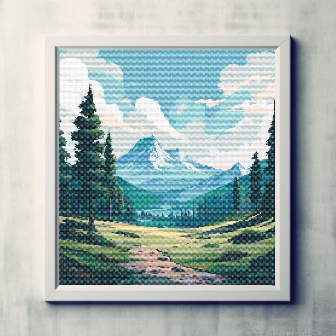 Anime Landscape Cross Stitch Patterns: Nature & Mountain Scenes (PDF ...