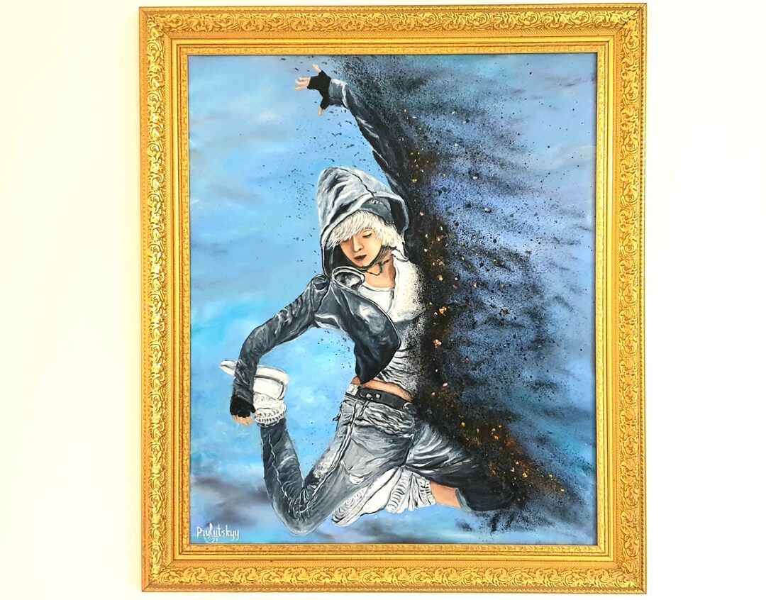 The Jump,original Oil Painting,art Decor ,diverse Women Portrait ...