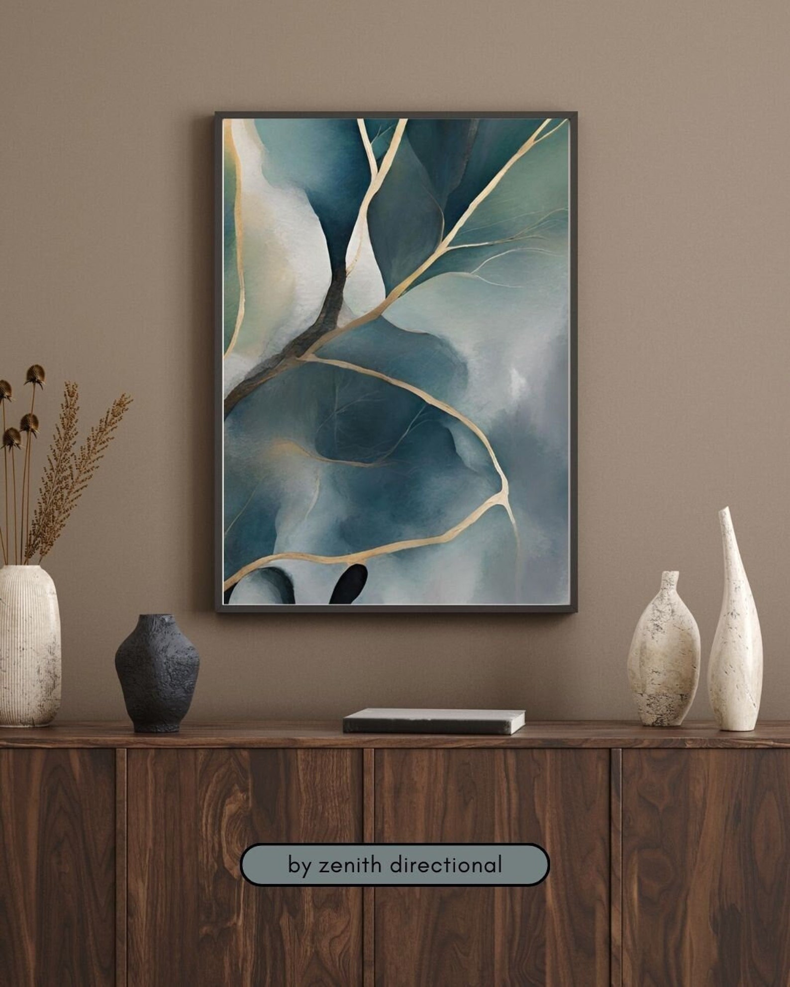 Beautiful Abstract Plant Canvas Print Contemporary Nature Painting ...