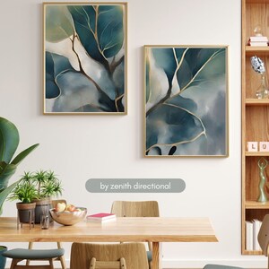 Beautiful Abstract Plant Canvas Print Contemporary Nature Painting ...