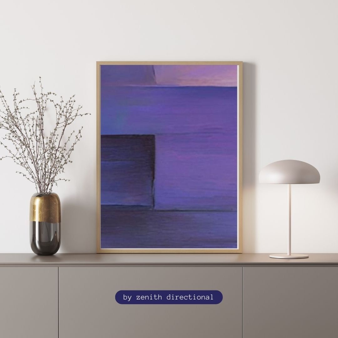 Purple Abstract Canvas Print: Modern Gallery Wall Art - Etsy