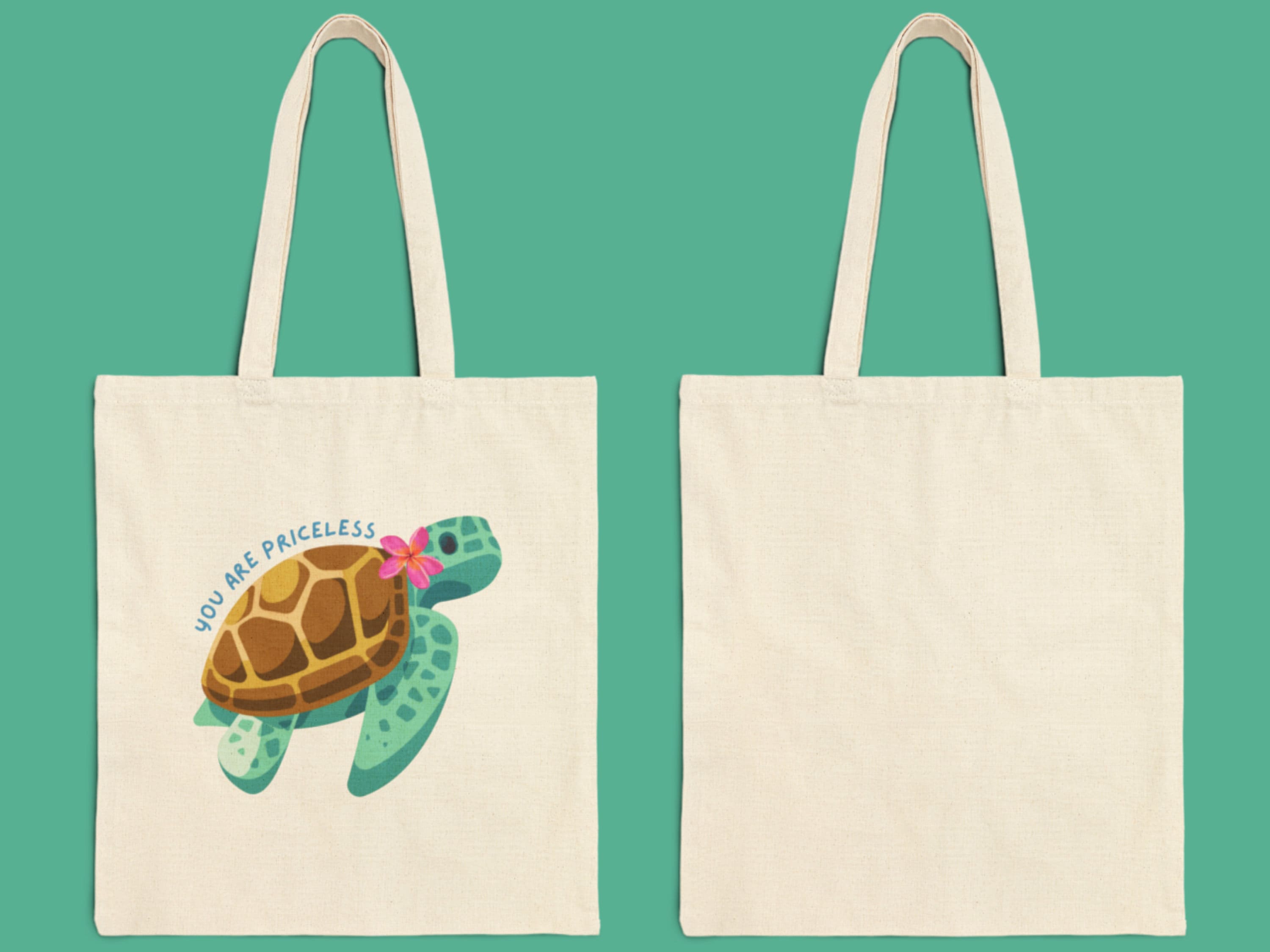 Sea Turtle Cute Beach Bag Turtle Tote Bag Sea Turtle Florida Gift Cute ...