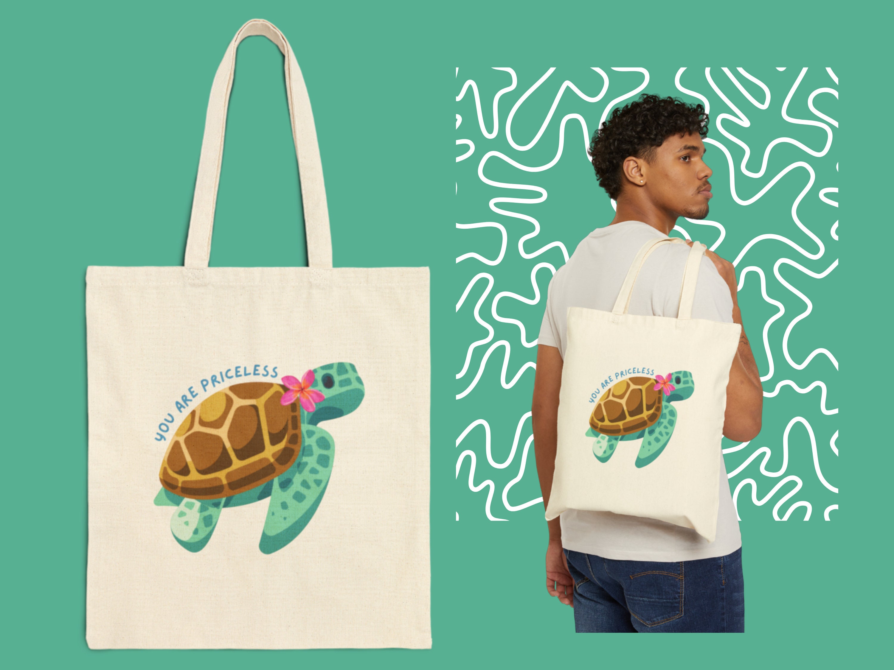 Sea Turtle Cute Beach Bag Turtle Tote Bag Sea Turtle Florida Gift Cute ...