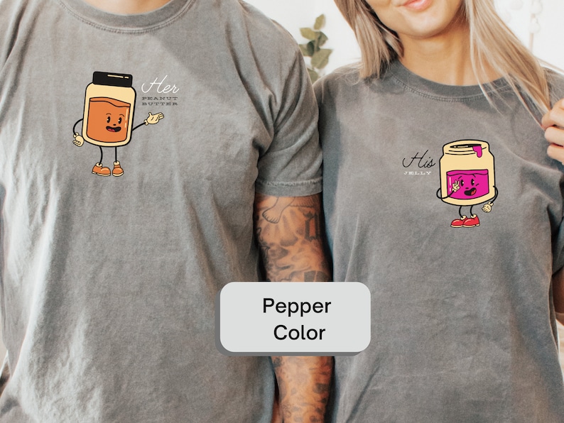 Pb and J Matching Couple Shirts His and Her Matching Shirts Husband and ...