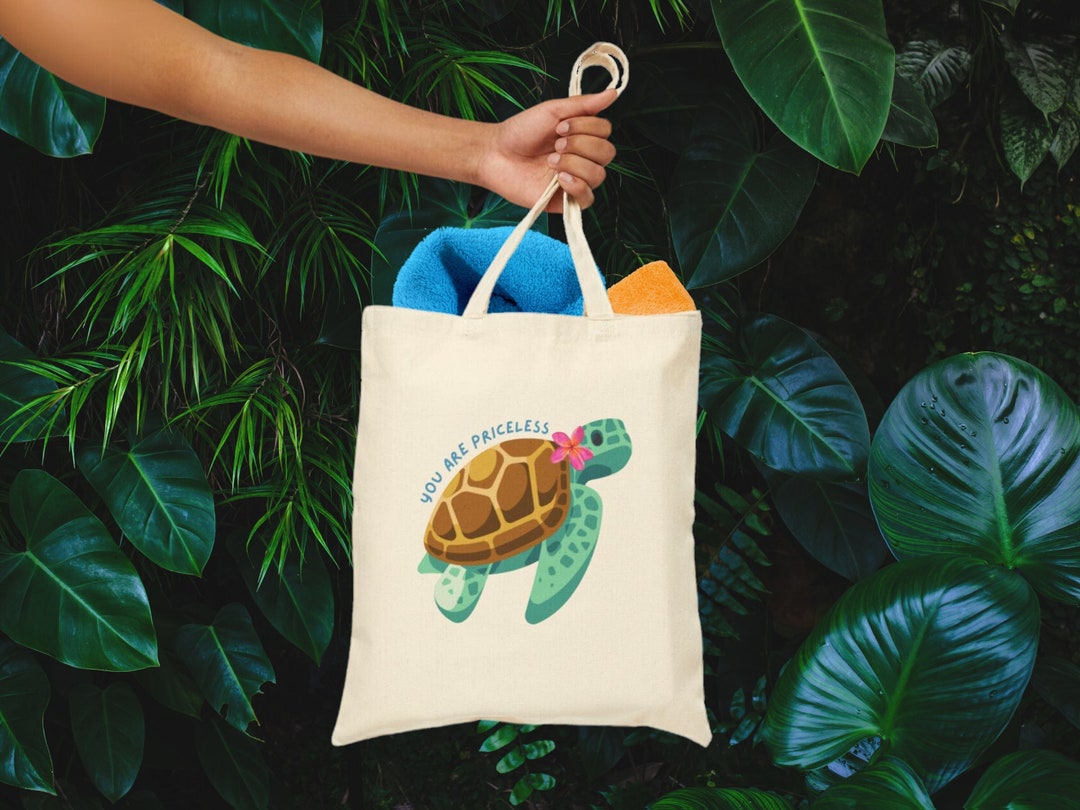 Sea Turtle Tote Bag Cute Sea Turtle Canvas Beach Bag Laptop Bag for ...
