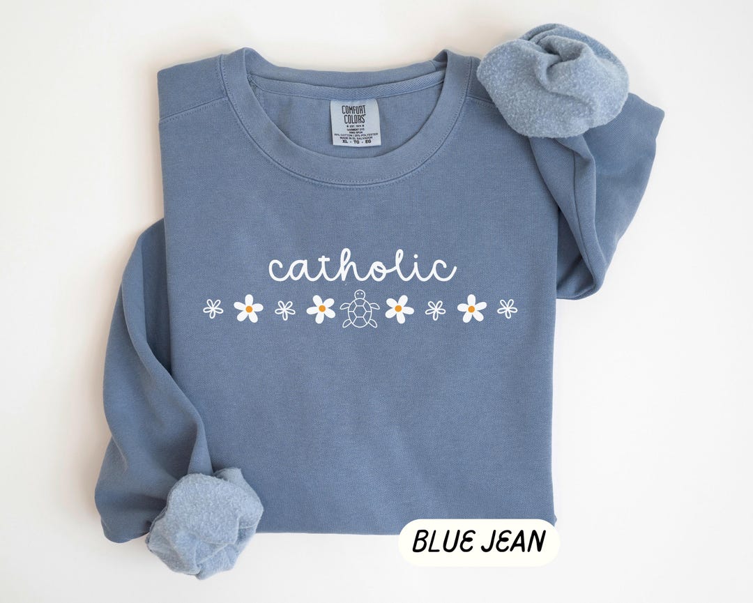 Retro Catholic Sweatshirt Cute Catholic T Shirt Confirmation Gift ...