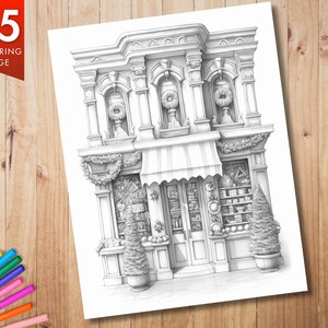 Christmas Storefront Coloring Book | 35 Winter Holiday Pages (PDF ...
