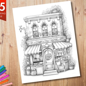Christmas Storefront Coloring Book | 35 Winter Holiday Pages (PDF ...
