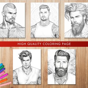 Tattoo Men Coloring Book – 40 Grayscale Illustrations (printable PDF ...