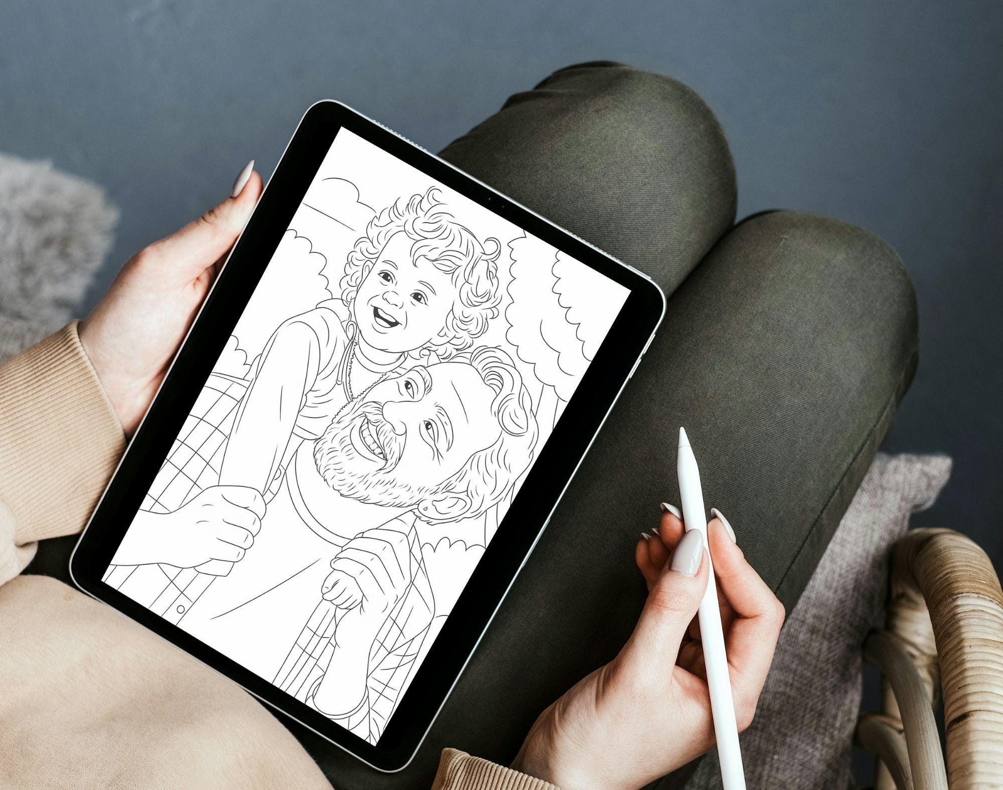 Personalized Mother’s Day Coloring Pages From Photo, Custom Mom ...