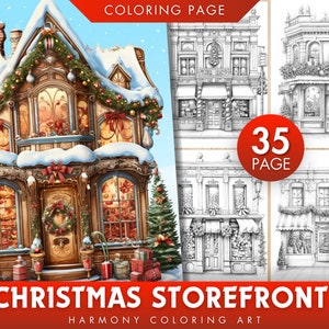 Christmas Storefront Coloring Book | 35 Winter Holiday Pages (PDF ...