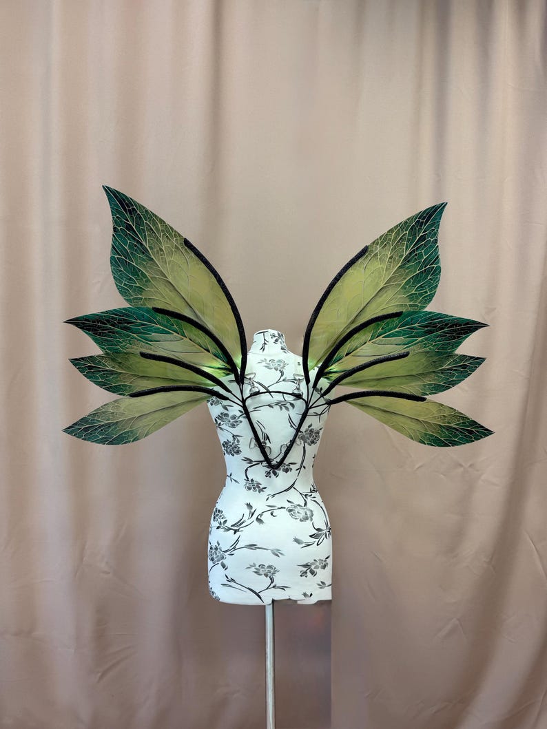 Forest Fairy Wings, Butterfly Wings, Green Wings for Photo Shoots, Elf ...
