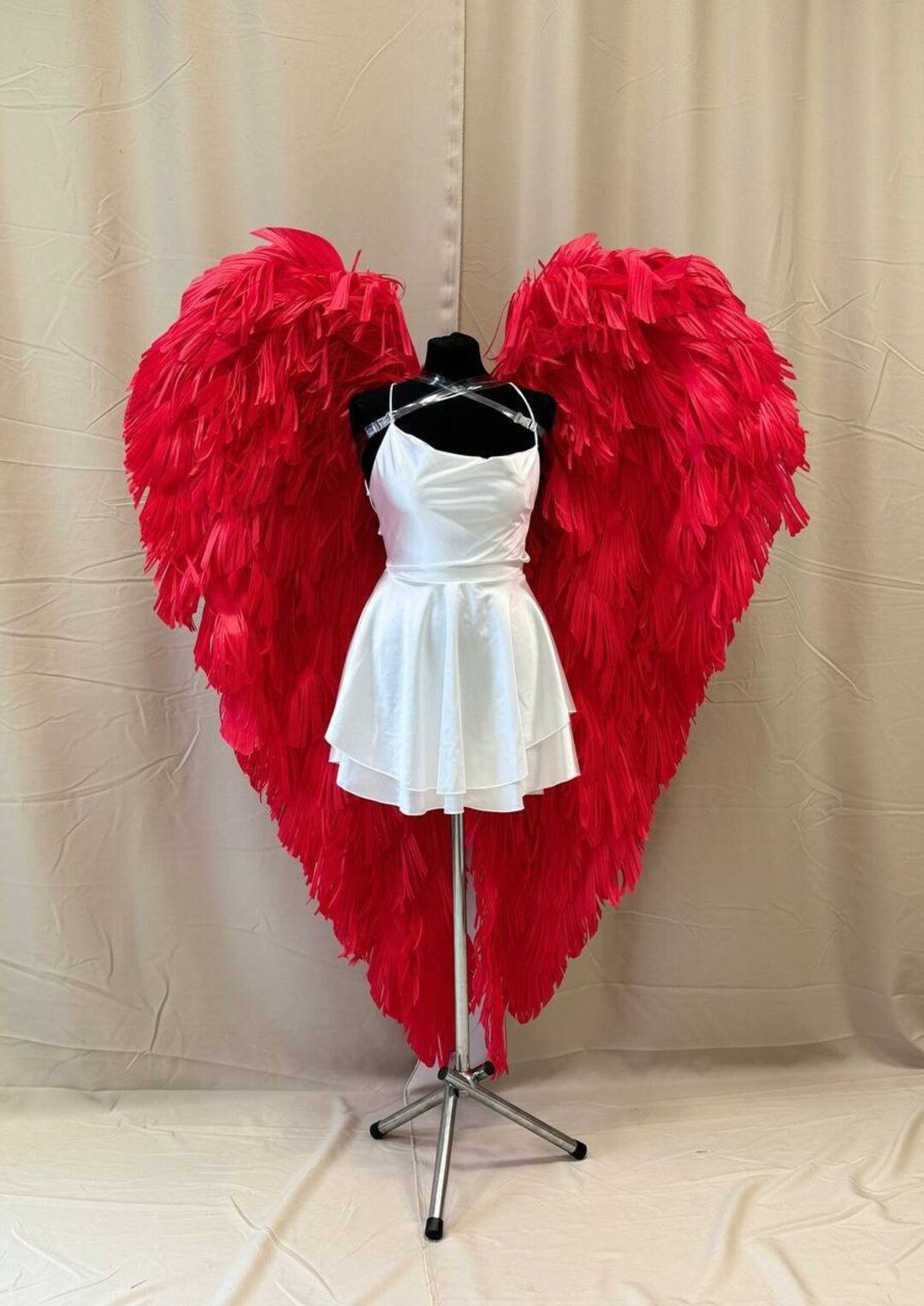 Red Fluffy Wings, Wings for Cosplay Costume, Wings for Dancing, Wings ...
