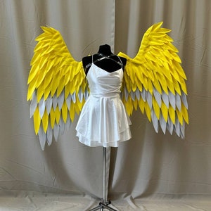 White and Yellow Adam Wings Hazbin Cosplay Adam Cosplay Wings Photo ...