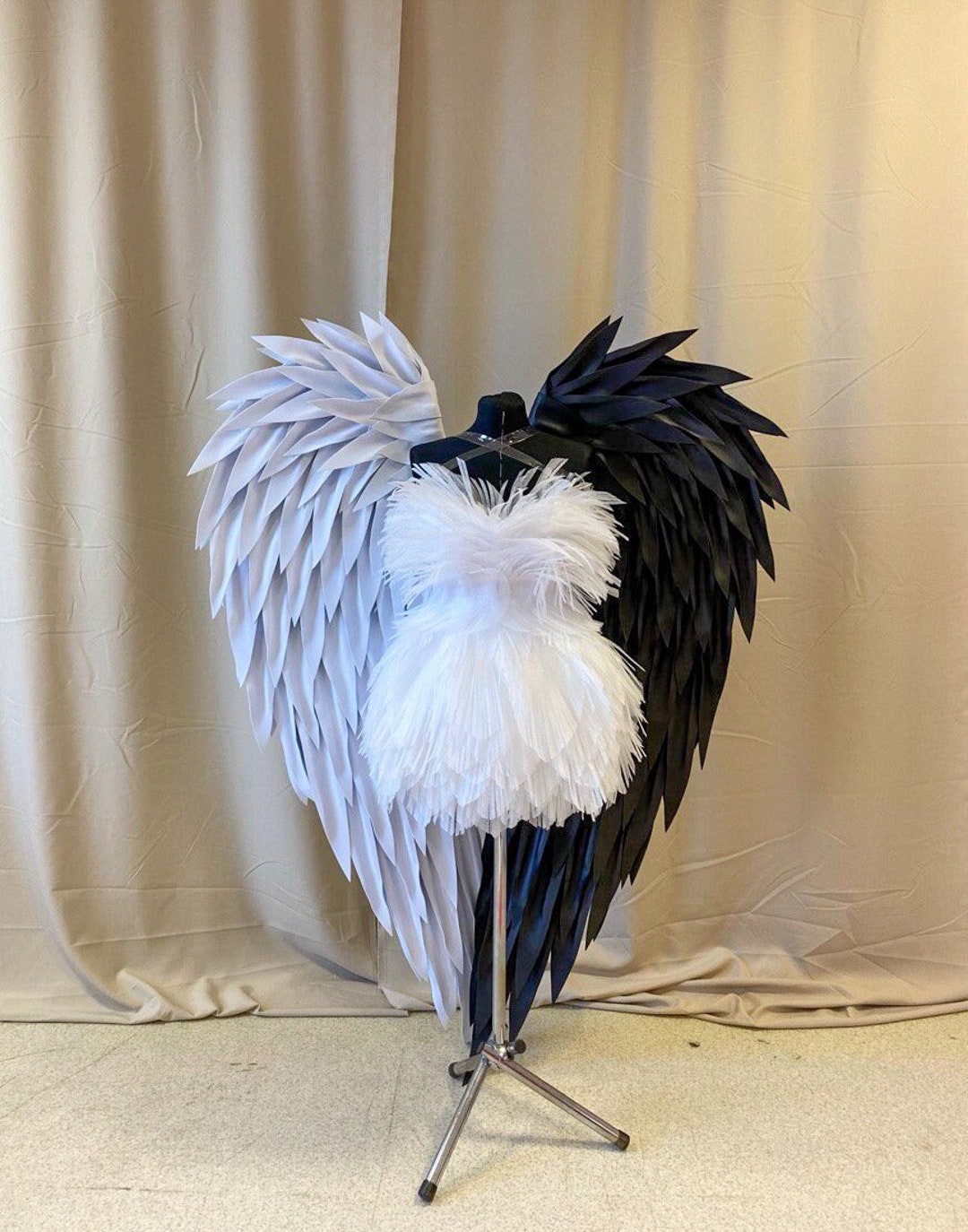 Black and White Wings , Two Color Wings , Wings for Cosplay , Cosplay ...