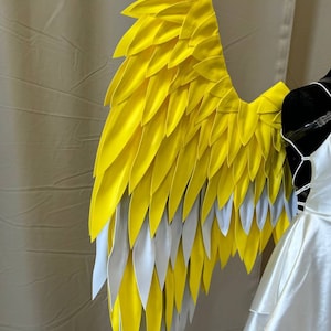White and Yellow Adam Wings Hazbin Cosplay Adam Cosplay Wings Photo ...