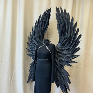 Large Black Angel Wings, Black Butterfly Wings, Wings for Cosplay ...
