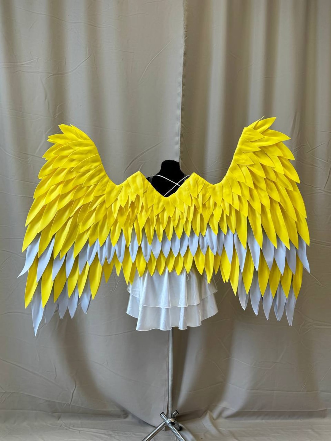 Hazbin Adam Wings Cosplay, Big Wings Photo Shoot, White and Yellow Adam ...