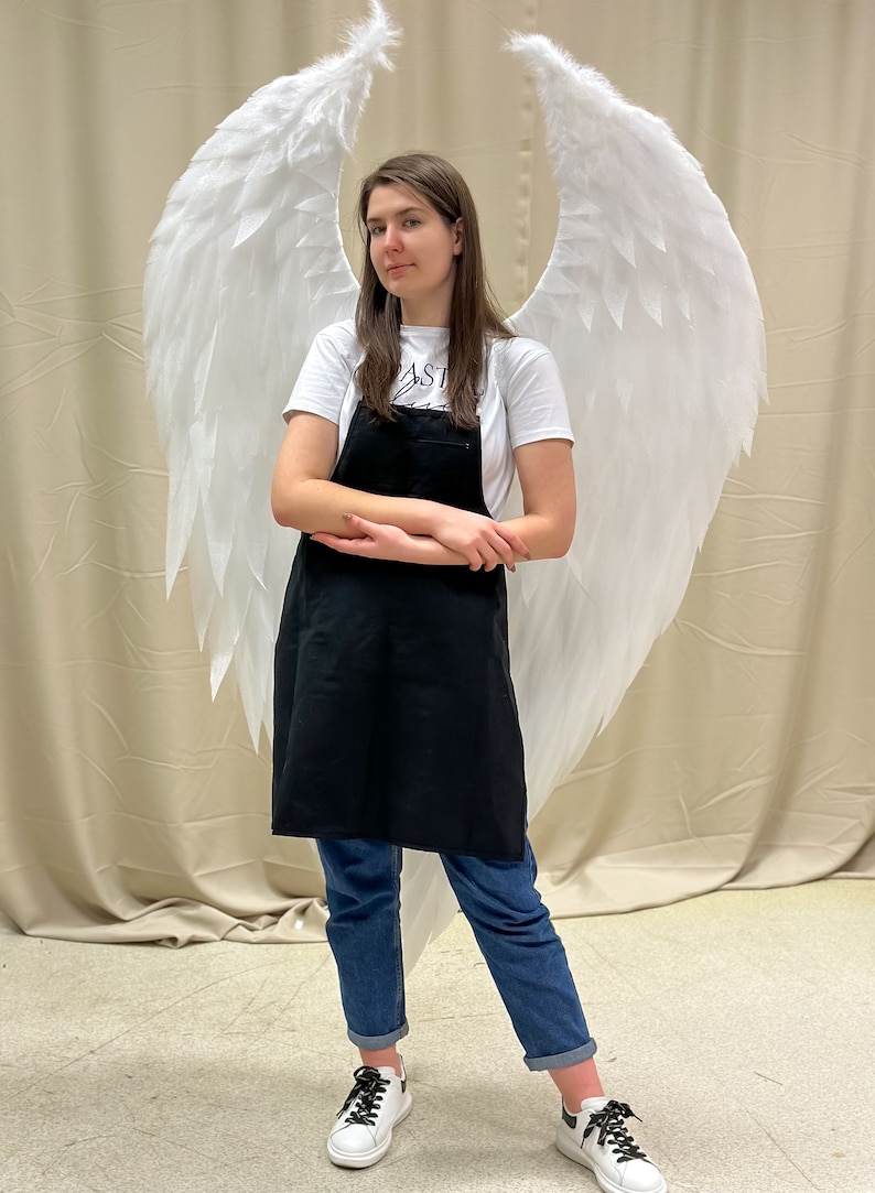 White Angel Costume Adult White Wings Set for Wedding or Costume Party ...