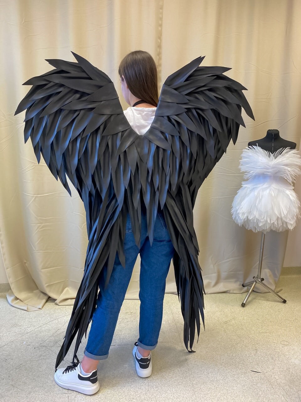 Black Angel Wings, Angel Costume for Adult, Cosplay Costume Size 70 ...