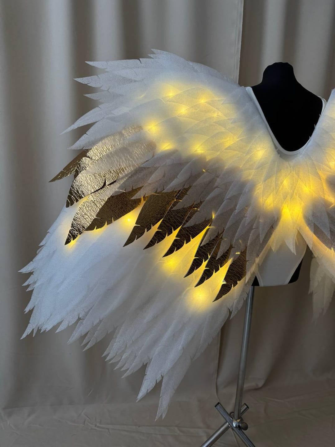 Glowing Wings for Dancing, Golden Wings With Lights, Illuminated Wings ...